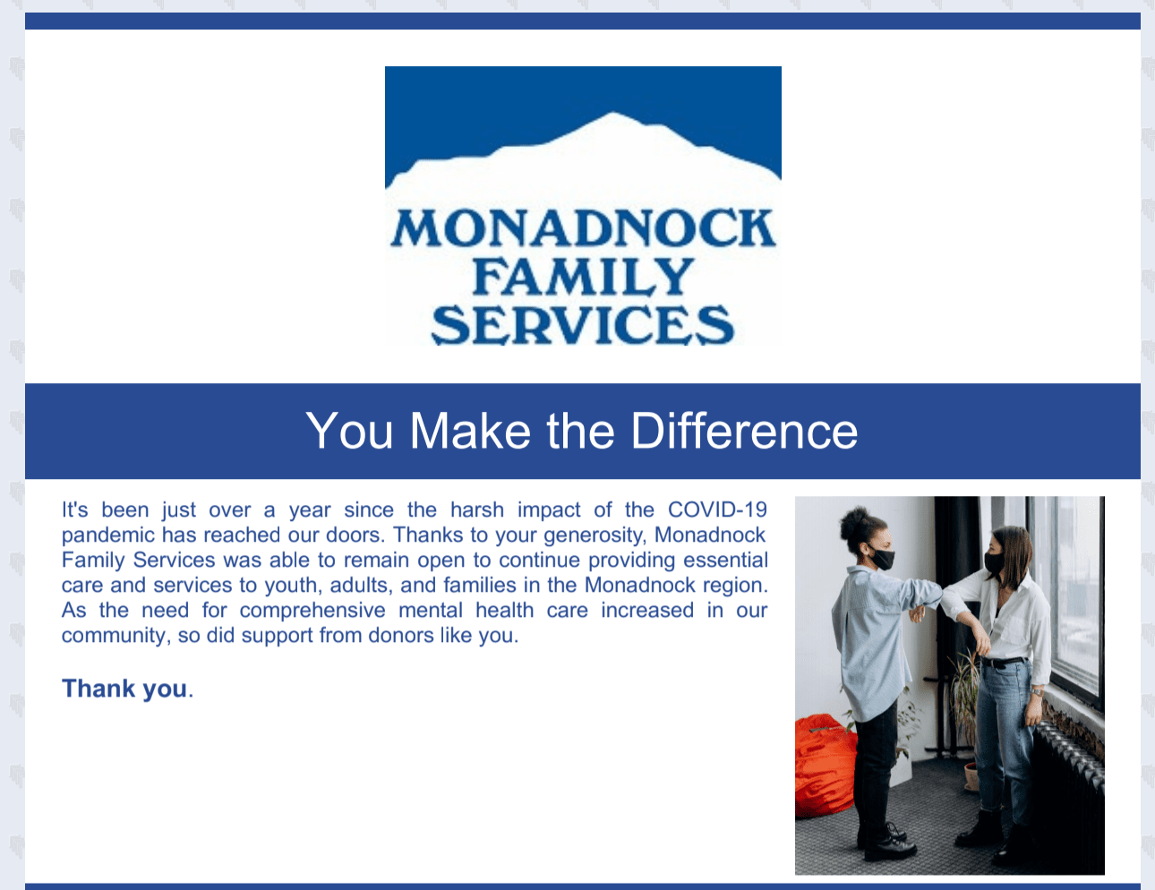 Read our latest Development Newsletter! - Monadnock Family Services
